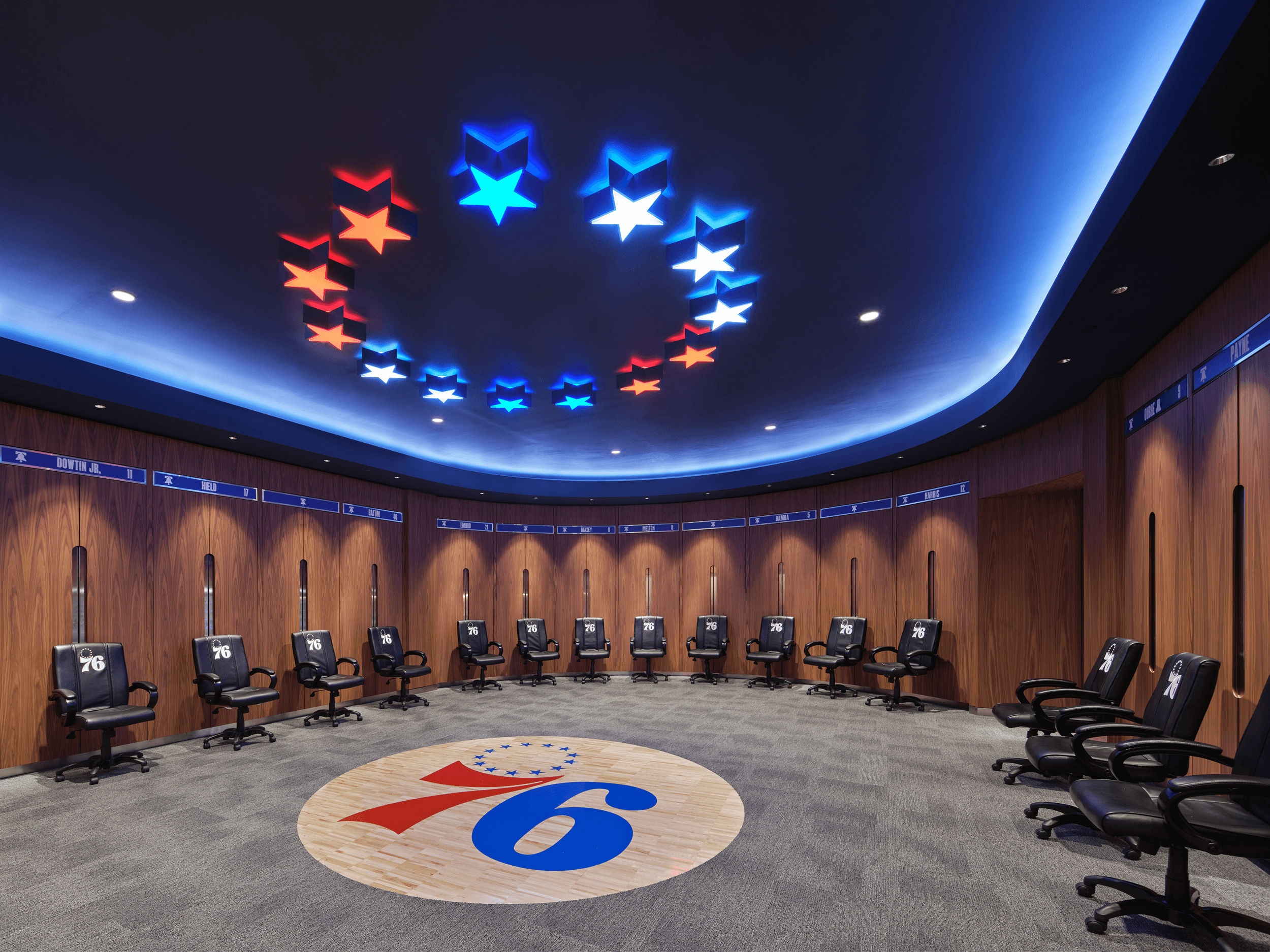 Philadelphia 76ers Locker Room And Owner’s Lounge - INTECH Construction